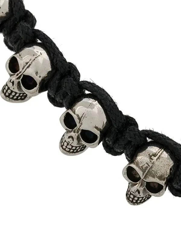 Alexander McQueen Skull Woven Bracelet