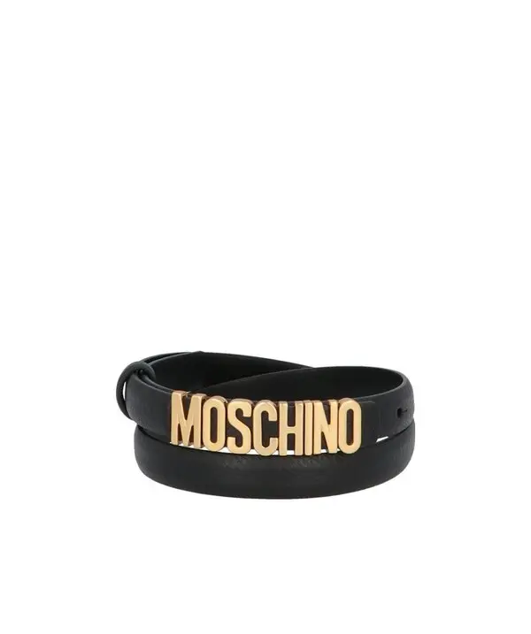 Moschino Plaque Belt - Black