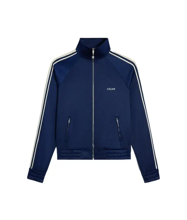 Celine Track Jacket In Vintage Double Jersey