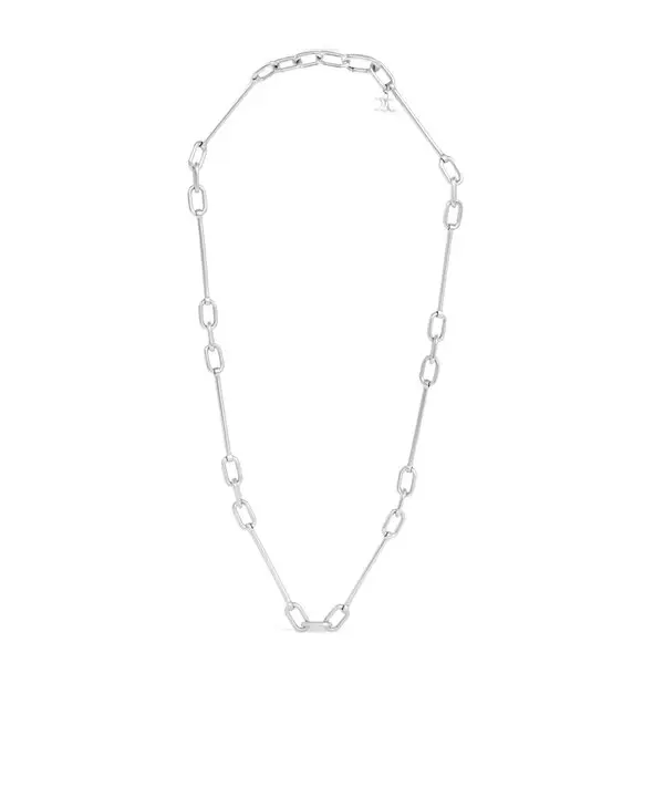 Celine Charms Necklace In Rhodium-plated Brass - Silver
