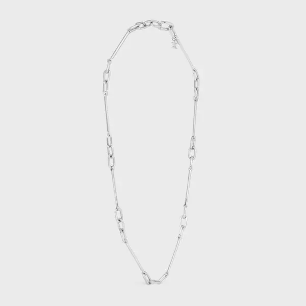 Celine Charms Necklace In Rhodium-plated Brass