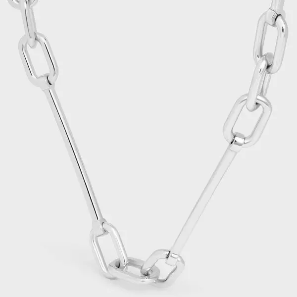 Celine Charms Necklace In Rhodium-plated Brass