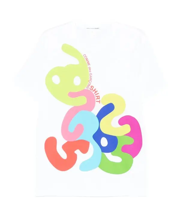 Comme Des Garçons Graphic-print T-shirt - White/print