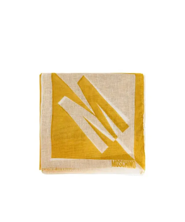 Moschino Printed Scarf - Nude