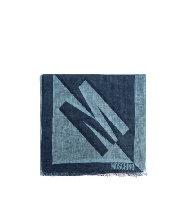 Moschino Printed Scarf - Blue