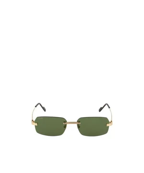 Cartier Gold Logo Sunglasses - Green