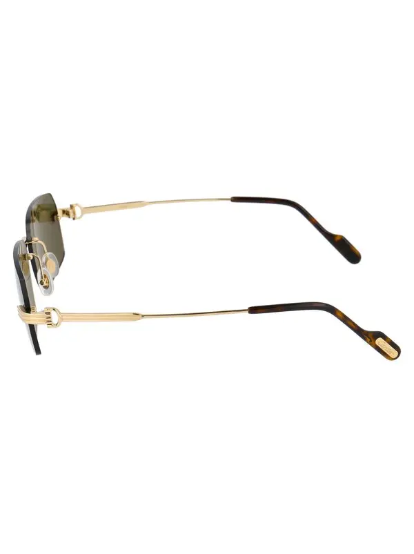 Cartier Gold Logo Sunglasses - Green