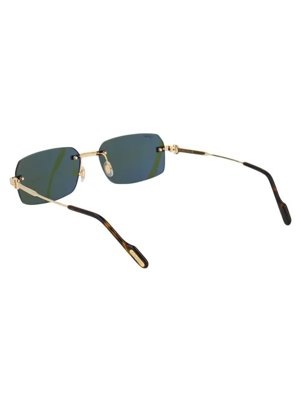 Cartier Gold Logo Sunglasses - Green