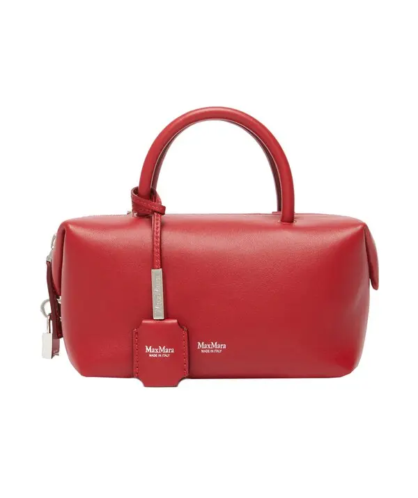 Max Mara Logo Stamp Zip-up Tote Bag - Red