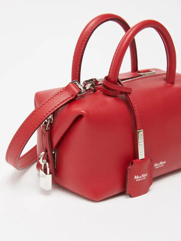 Max Mara Logo Stamp Zip-up Tote Bag - Red
