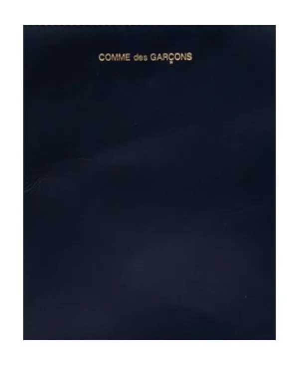 Play Comme Des Garcon Navy Blue Zipper Wallet