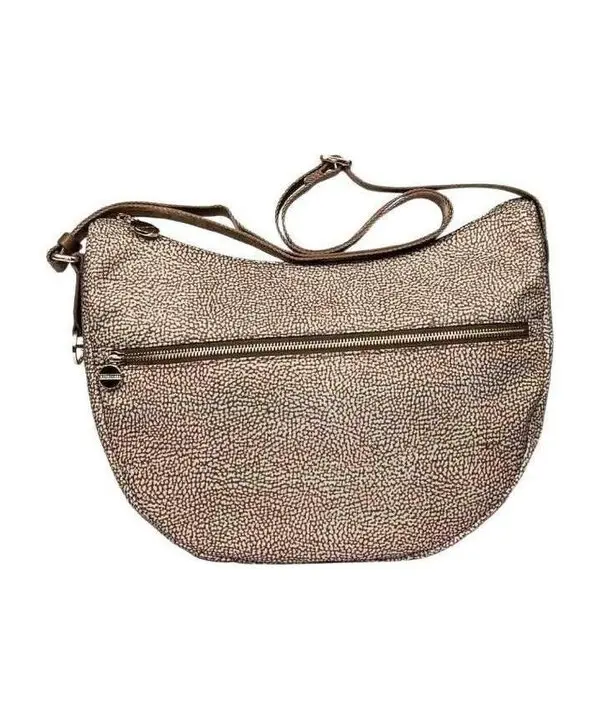 Borbonese Zipped Medium Shoulder Bag - Brown