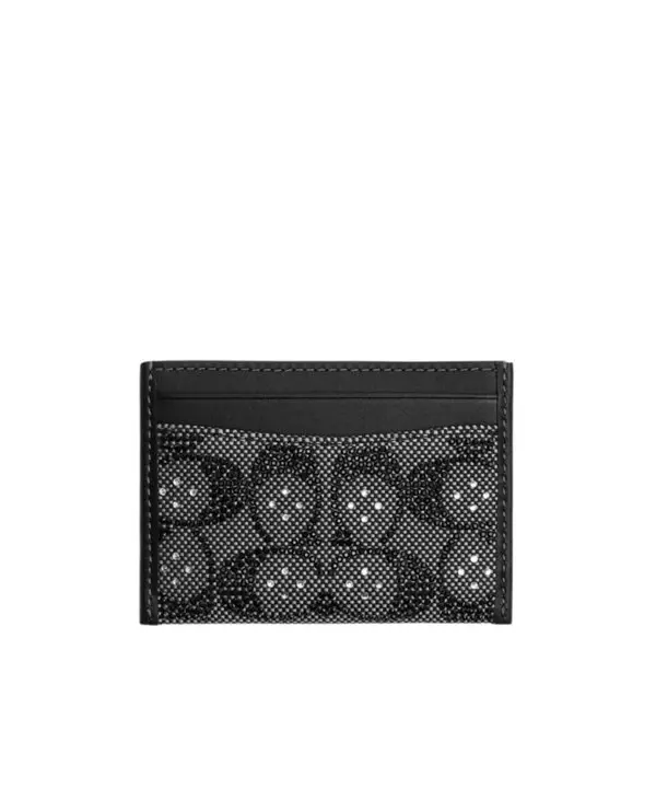 COACH Beaded-detail Card Holder - Black
