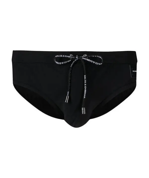 Dolce & Gabbana Drawstring Swim Briefs - Black