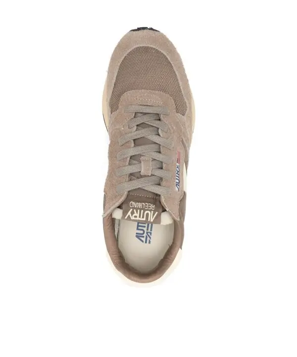 AUTRY Reelwind Suede Panelled Sneakers - Nude