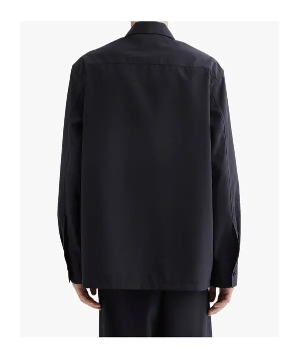 JIL SANDER Long Sleeve Zip-up Jacket - Black
