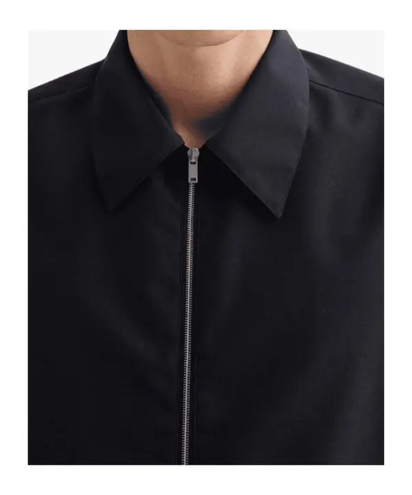 JIL SANDER Long Sleeve Zip-up Jacket - Black