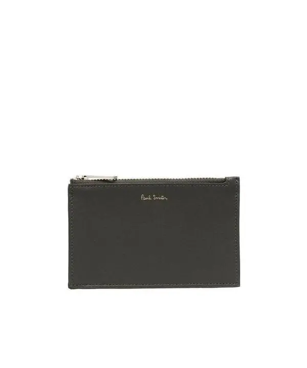 Paul Smith Logo Detailed Zipped Cardholder - Black