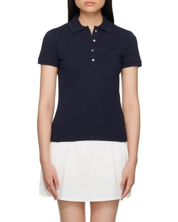 Lacoste L.12.d Slim Fit Stretch Mini Piqué Polo Shirt