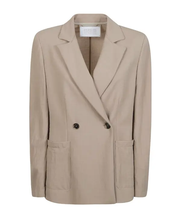 Harris Wharf London Double-breasted Patch-pocket Blazer