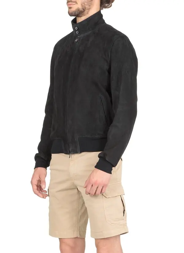 STEWART Zippered Casual Jacket - Black