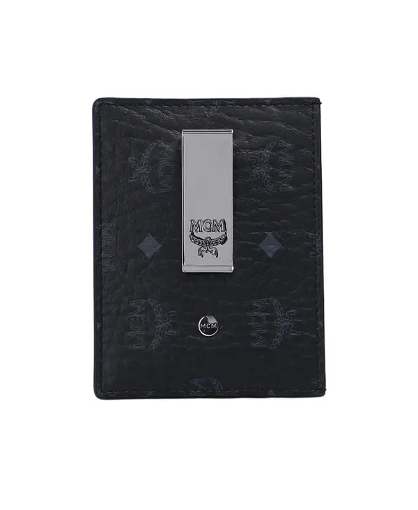 Mcm Logo-print Compact Cardholder - Black