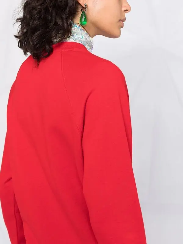 MSGM Logo Printed Crew Neck Sweatshirt