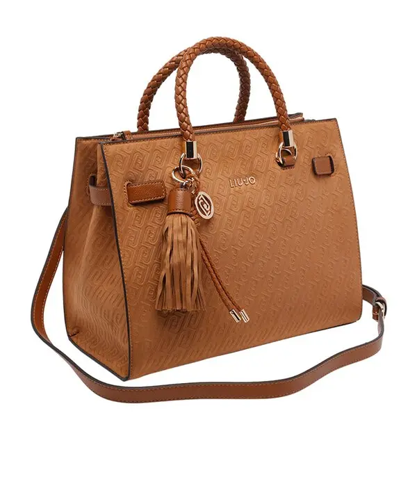 Liu Jo Manhattan Braided-handle Tassel Top Handle Bag