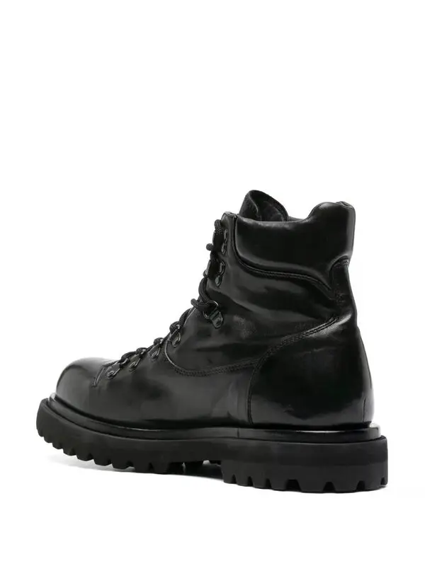 Officine Creative Padded Leather Boots - Black