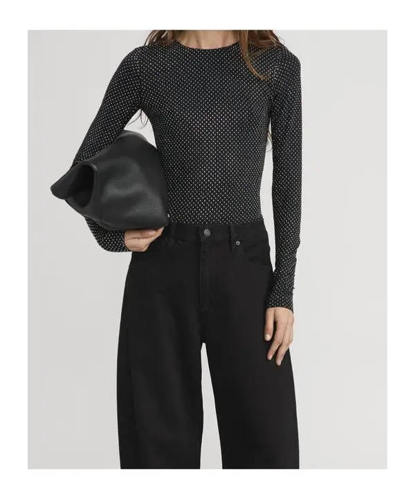 FRAME Embellished Long-sleeved Top