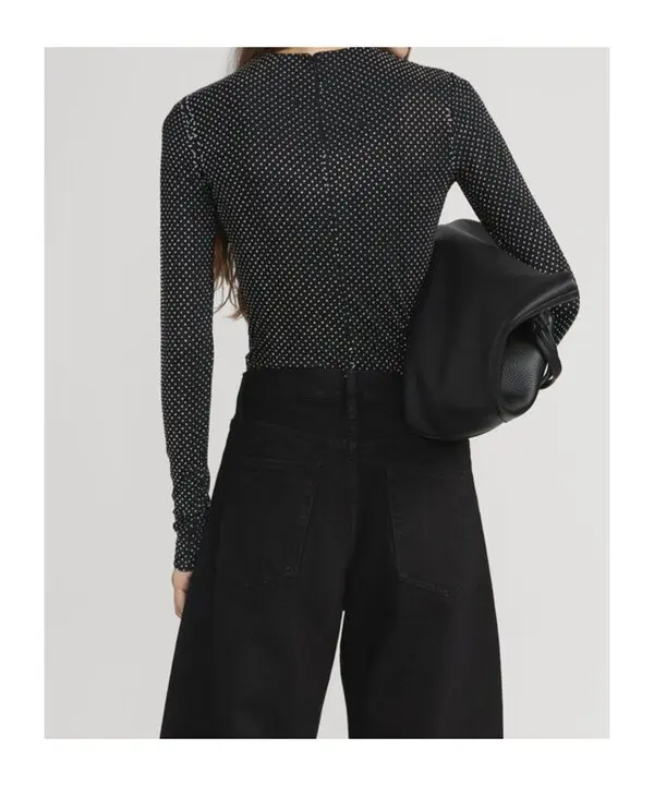 FRAME Embellished Long-sleeved Top