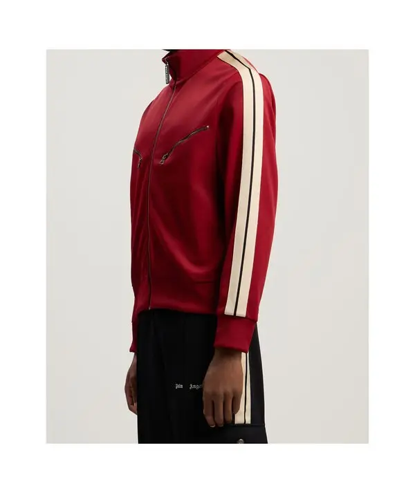 Palm Angels Curved Logo Track Jacket - Red