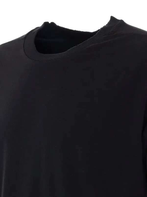 THOM KROM Distressed Crewneck T-shirt
