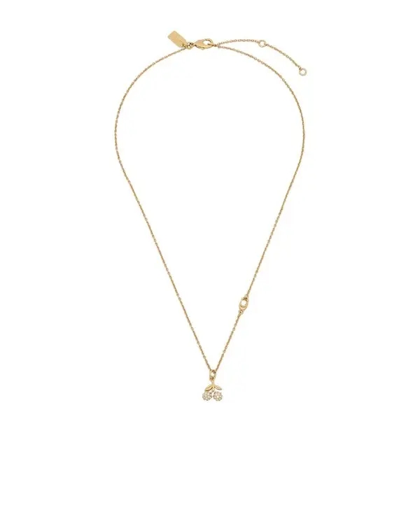 COACH Cherry Pendant Necklace - Yellow