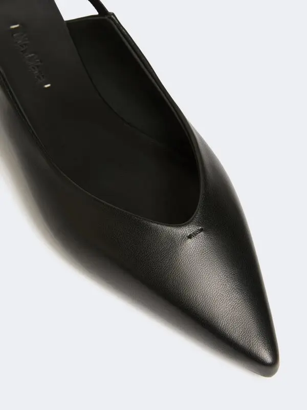 Max Mara Open-toe Flat Slingback Sandals With Jacquard Logo
