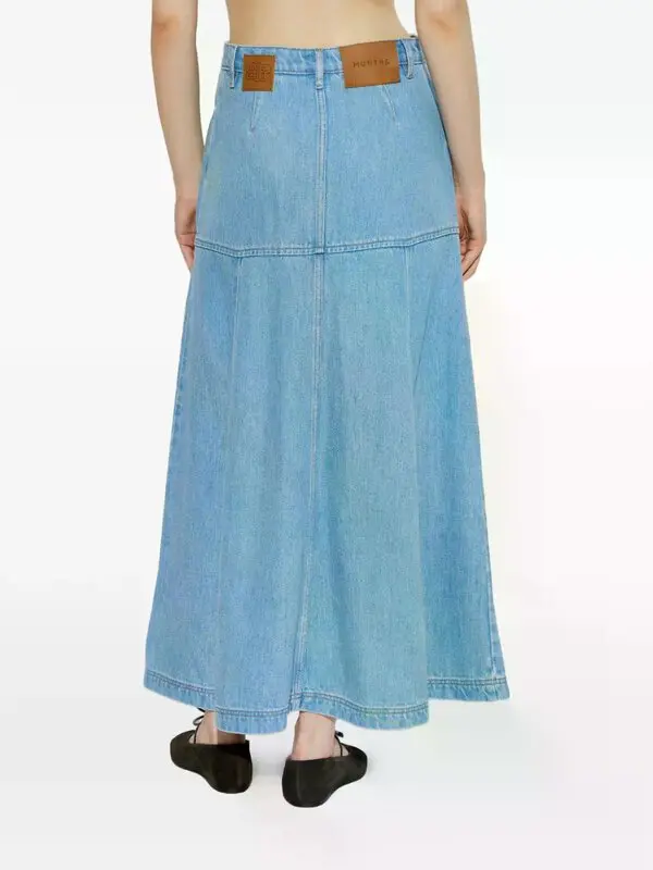 Munthe Panelled Denim Maxi Skirt