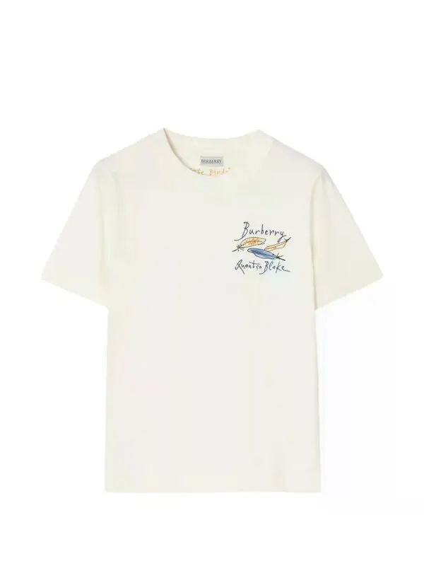 Burberry X Sir Quentin Blake Feather-print Cotton T-shirt