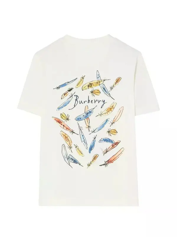 Burberry X Sir Quentin Blake Feather-print Cotton T-shirt