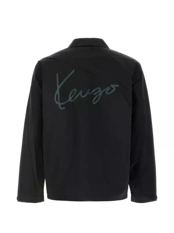 Kenzo Logo Print Press-stud Jacket