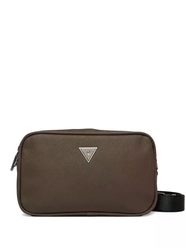 Guess Milano Logo-detail Clutch Bag - Brown