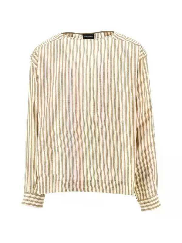 Emporio Armani Striped Long-sleeve T-shirt - Neutrals