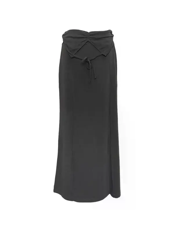 Mardi Mercredi Foldover Waist Ruched Maxi Skirt