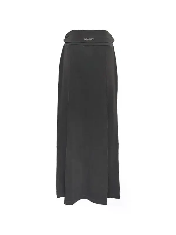 Mardi Mercredi Foldover Waist Ruched Maxi Skirt