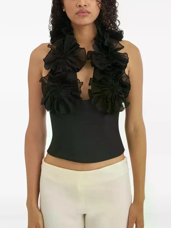 STOLEN STORES Lotus Leaf Ruffled Halterneck Top