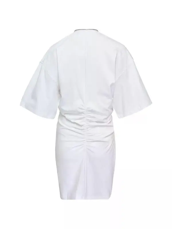 Alexander Wang Zip-up Gathered Mini Dress - White