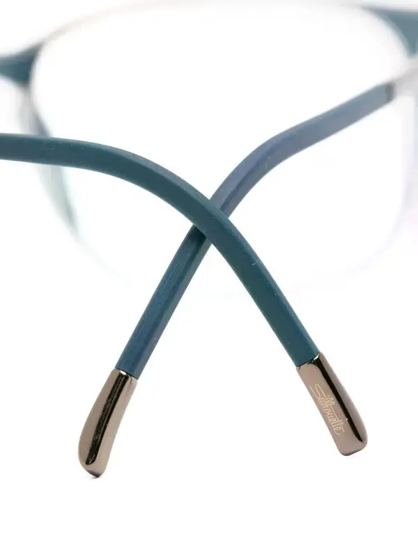 SILHOUETTE Square Frame Eyeglasses - Blue