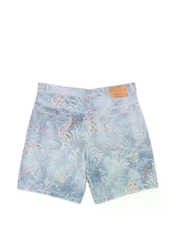 MARANT Isabel Floral Print Cotton Shorts