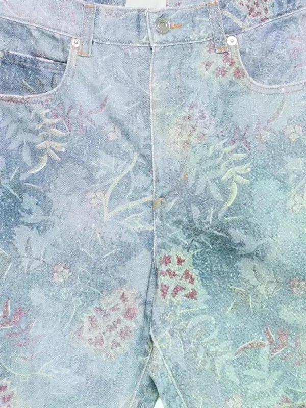 MARANT Isabel Floral Print Cotton Shorts