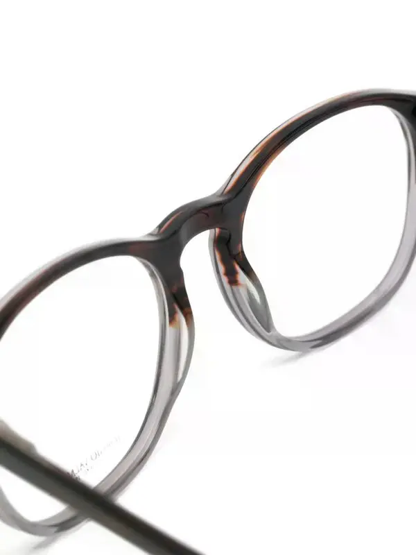 GIORGIO VALMASSOI Round-frame Glasses - Brown