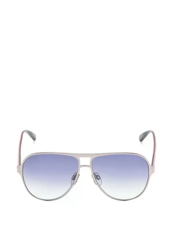 Tommy Hilfiger Pilot Frame Sunglasses With Gradient Lenses - Silver